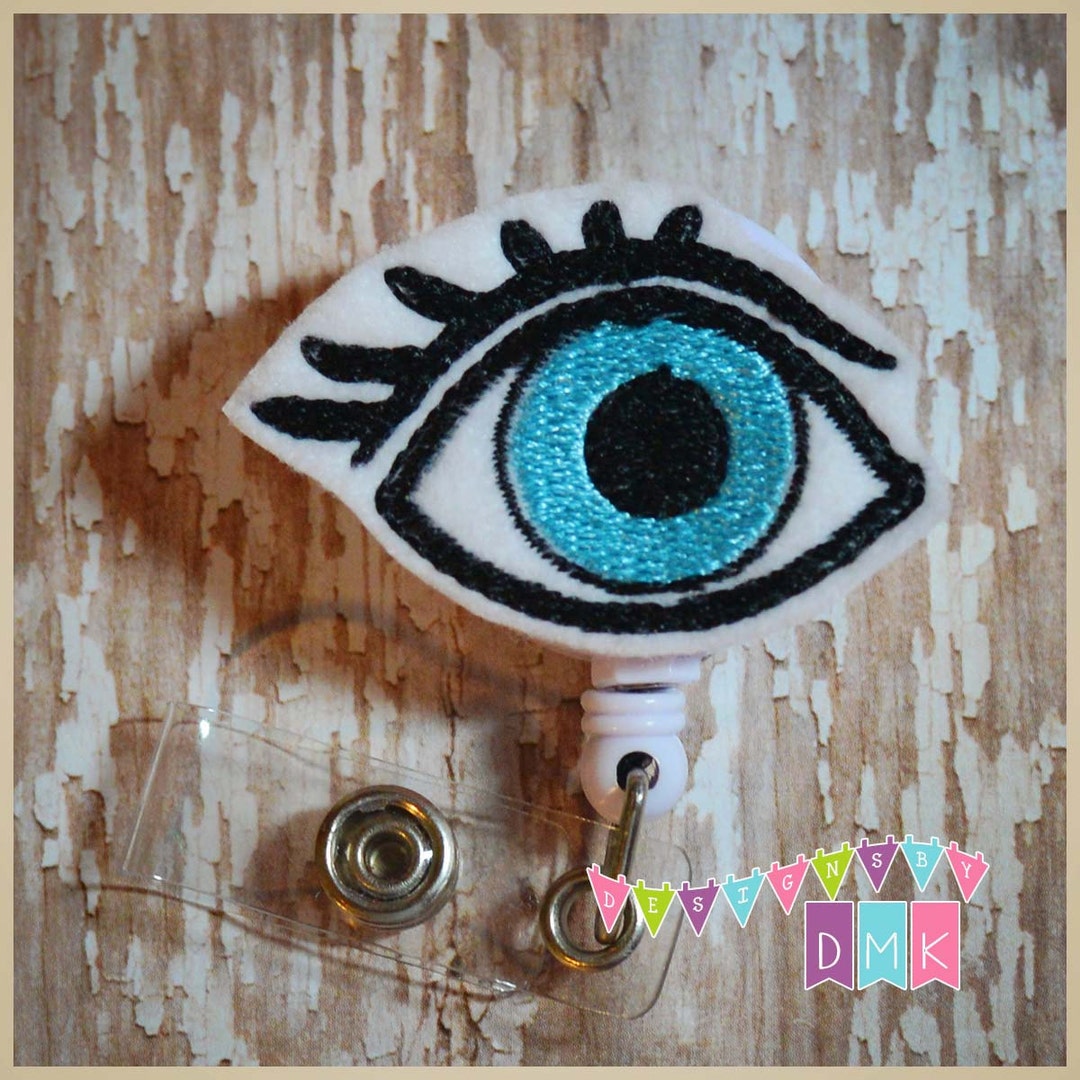Eye Optician Felt Badge Reel Retractable ID Badge Holder - Etsy