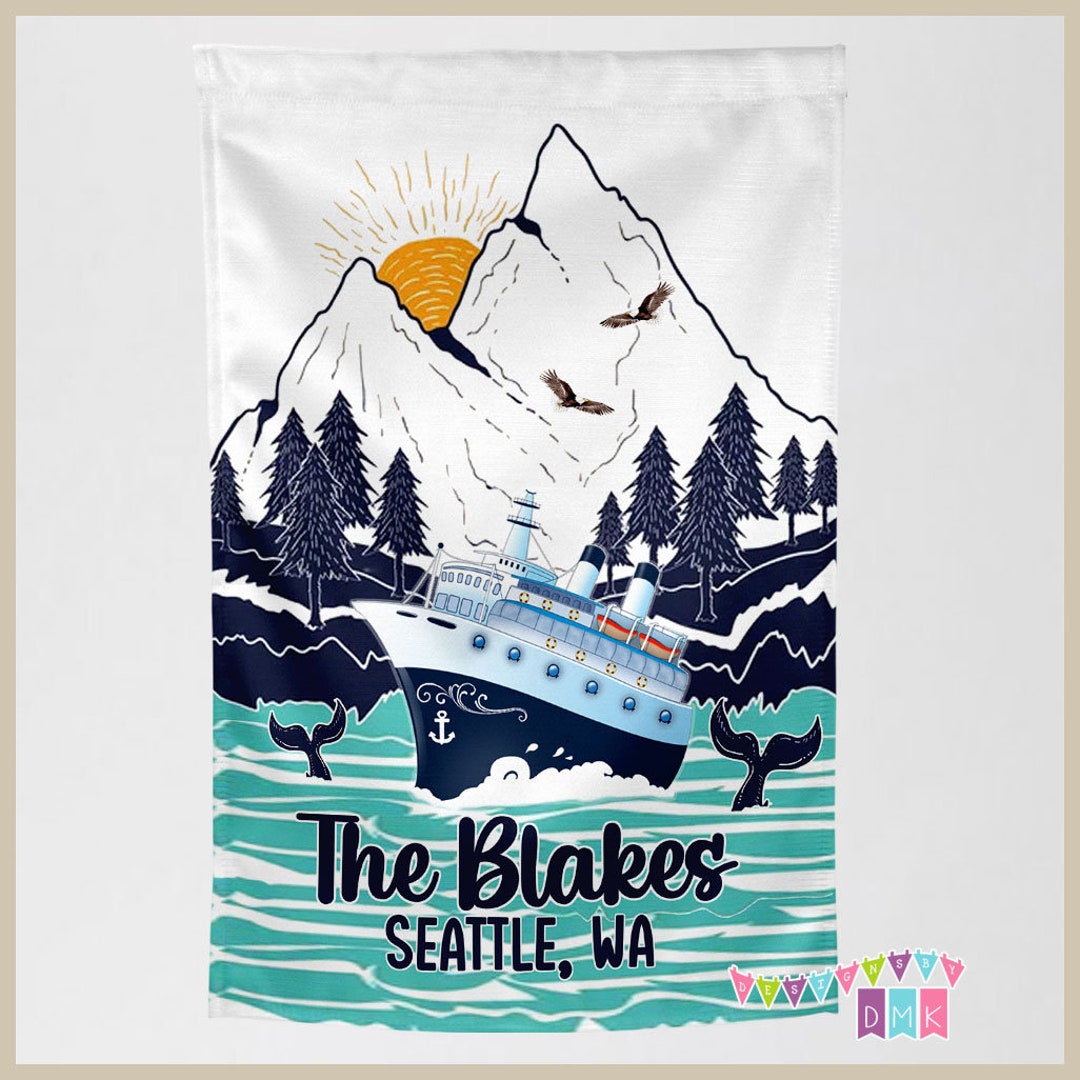 PERSONALIZED - Cruise Door Decor - Mountains - Whales - Alaskan ...