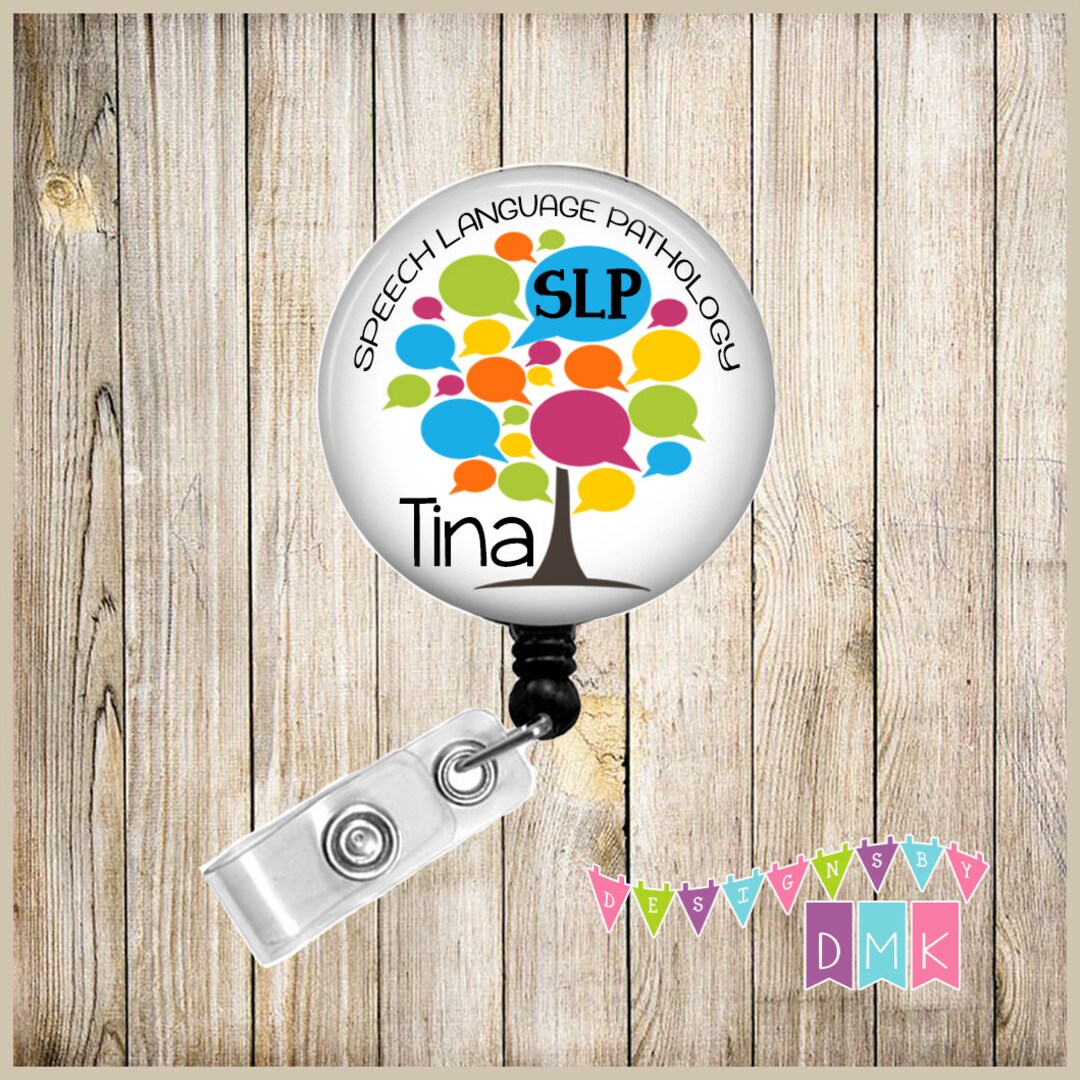 Speech Language Pathology - SLP - Speech Bubble - Personalized - Button ...