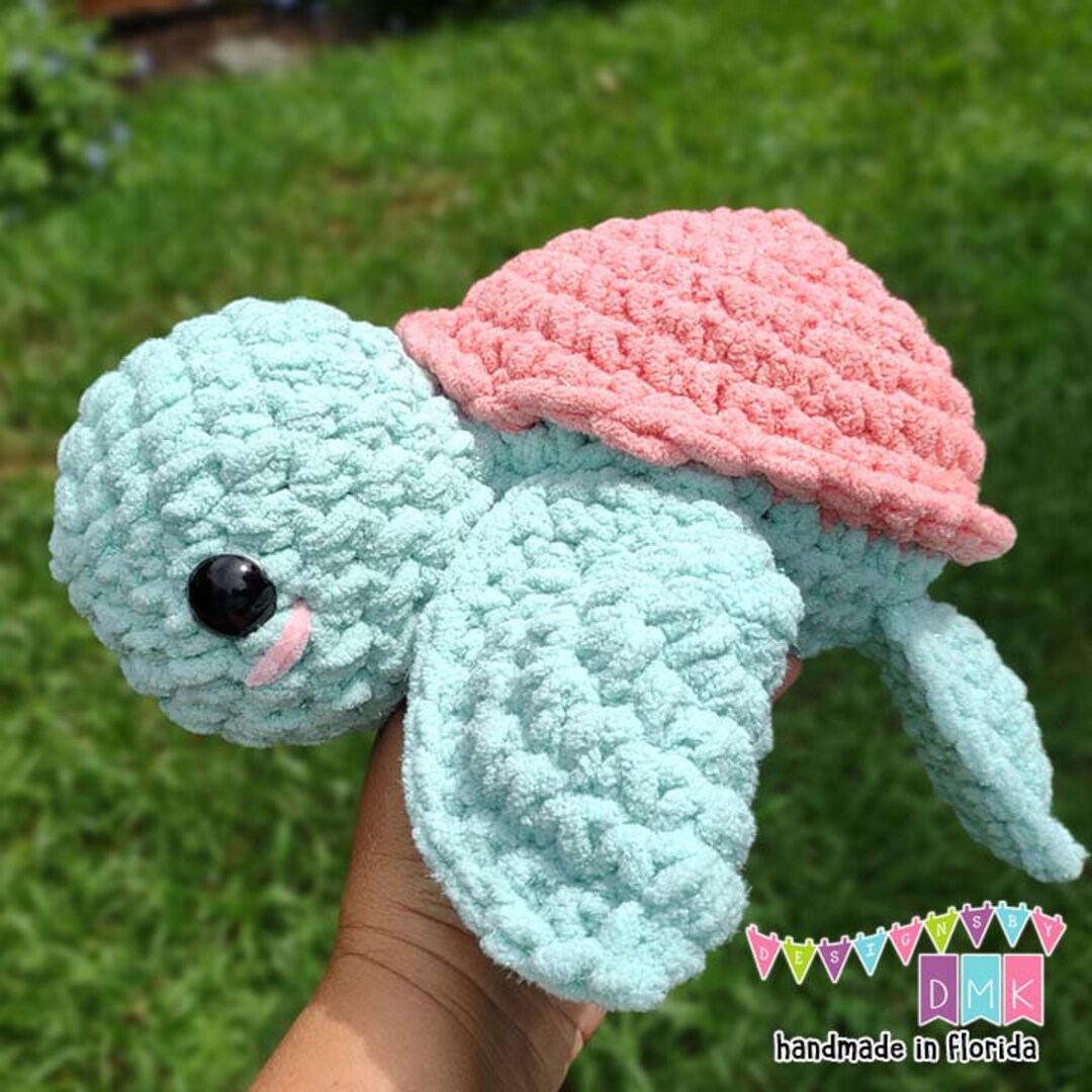 Sparkly Sea Turtle Plushie - Large -glitter Chenille - Handmade ...
