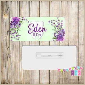 Dental - Watercolor Green - Lavender Succulents TOO - PERSONALIZED ...