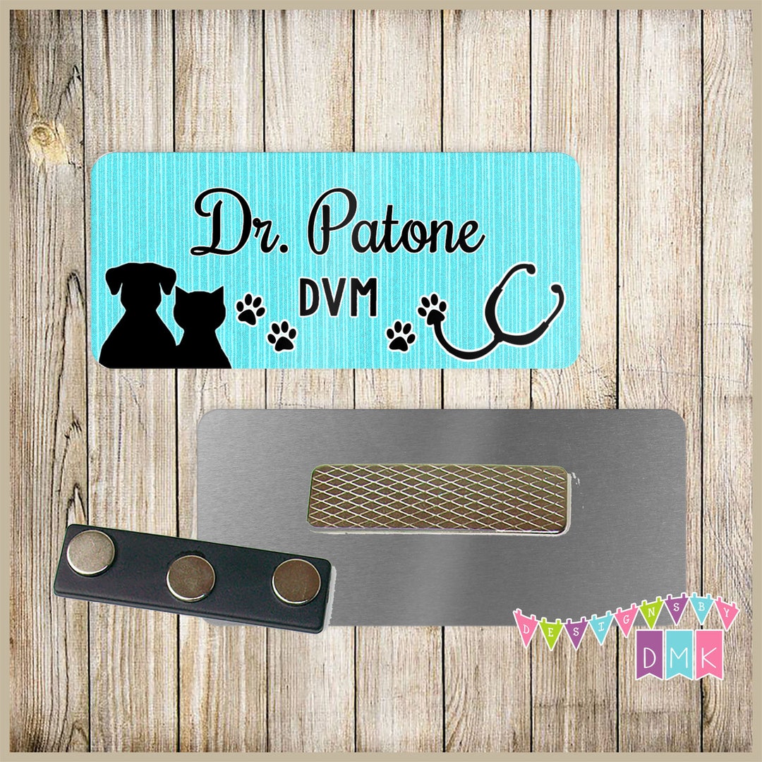 Vet - Dog & Cat With Stethoscope Paw Prints - Teal - Vet Tech ...