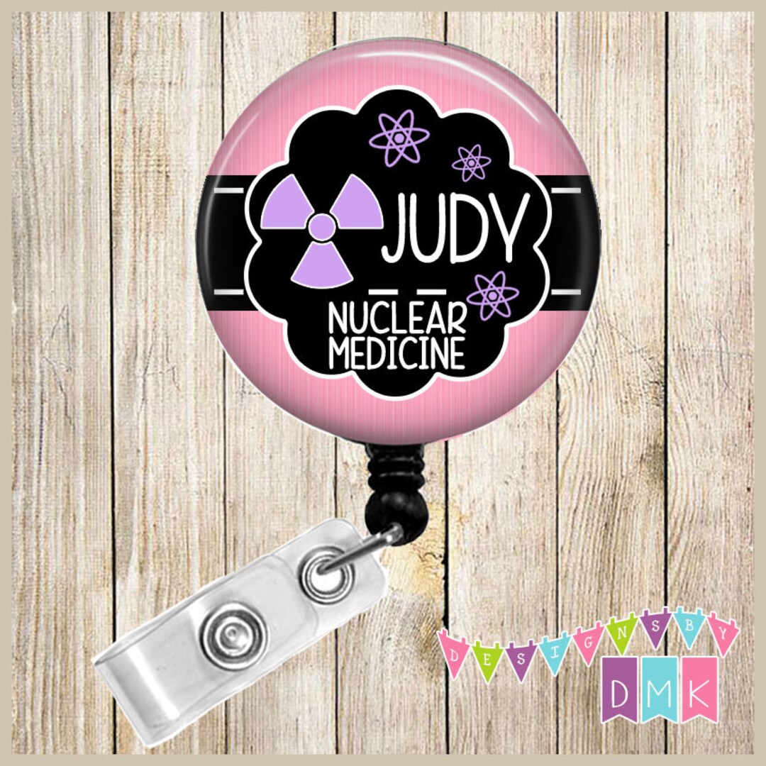 Personalized pink & Purple NUCLEAR MEDICINE Radioactive Symbol Atoms ...