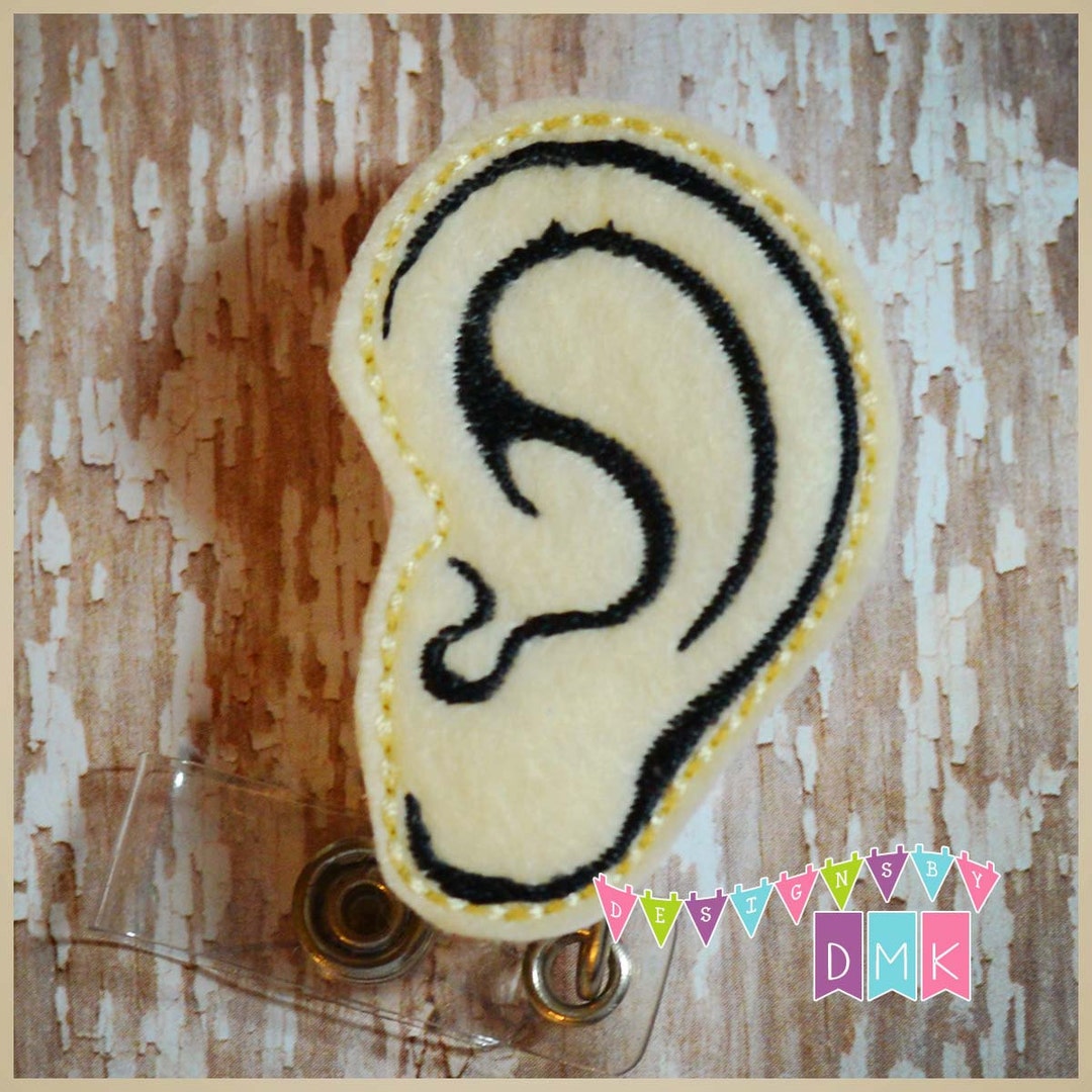 Ear - Audiology - Felt Badge Reel - Retractable ID Badge Holder ...