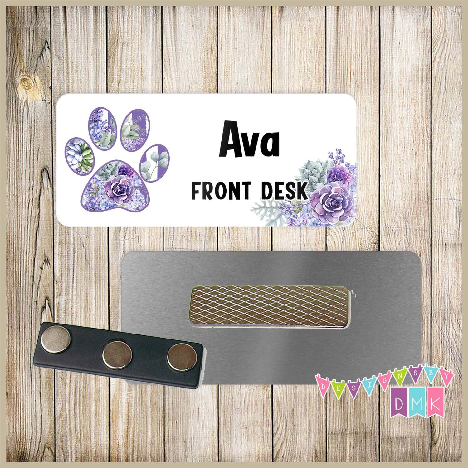 Paw Prints - Lilacs - Succulents - Purple and White Stripes ...