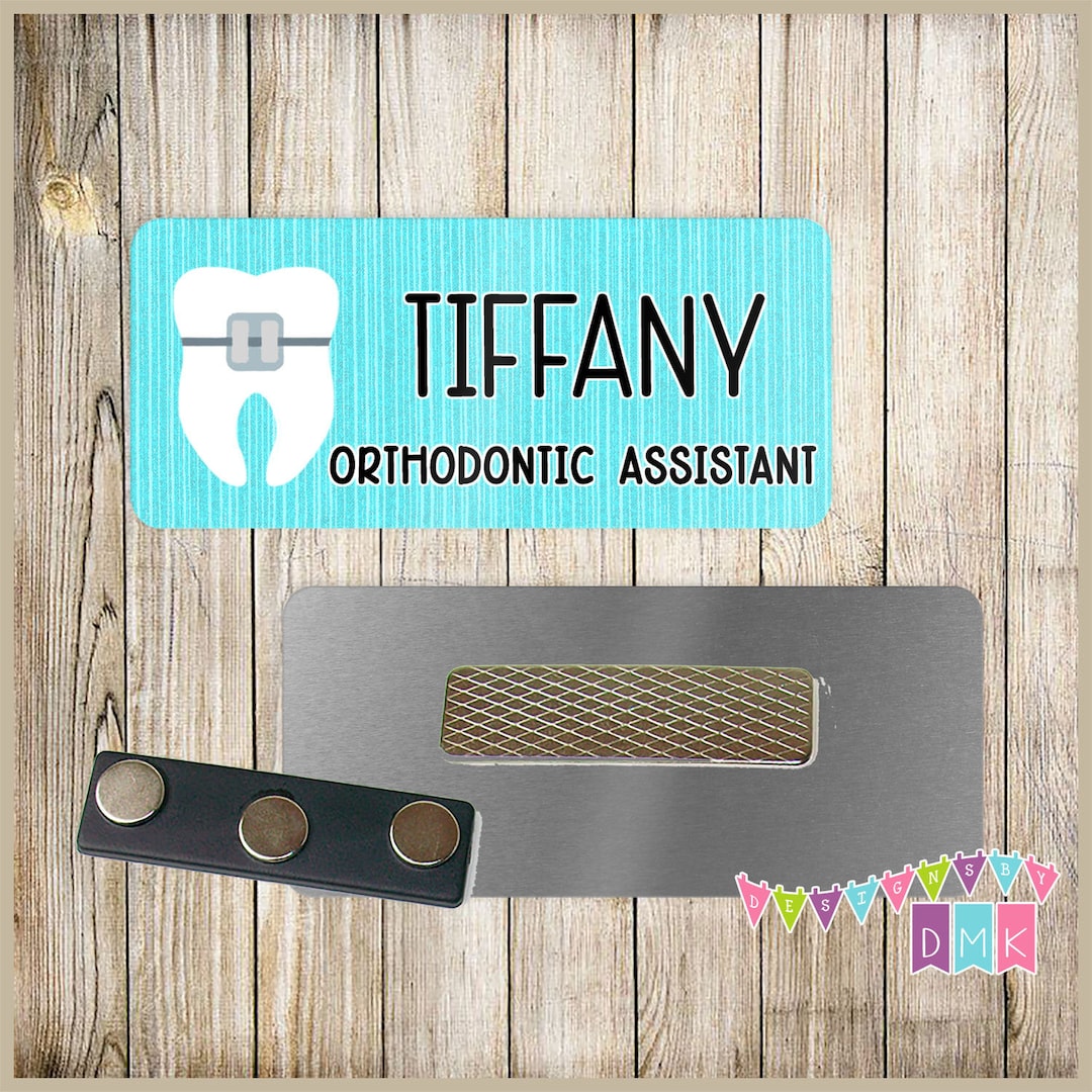 Dental - Tooth With Bracket - Pool Blue - Orthodontist - PERSONALIZED ...