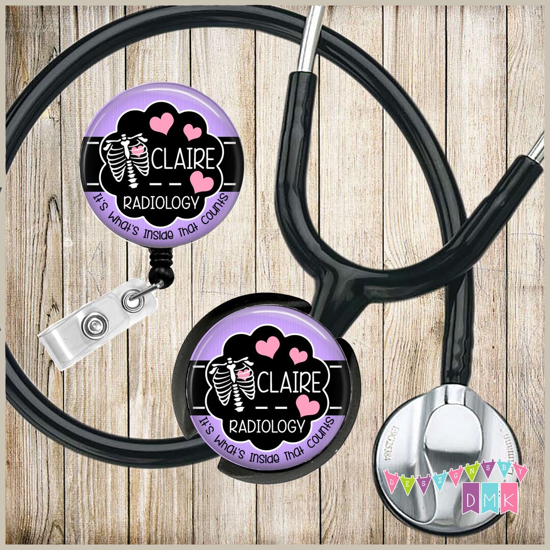 Personalized - Chest Xray - Purple - Radiology - COMBO Badge Reel ...