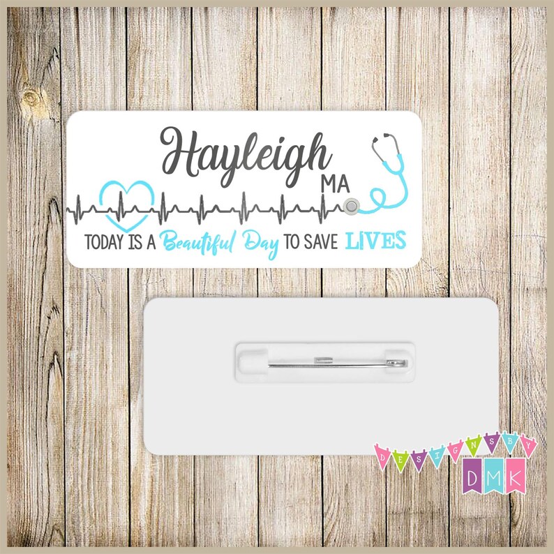 Today is a Beautiful Day to Save Lives - Blue & Grey - PERSONALIZED ...