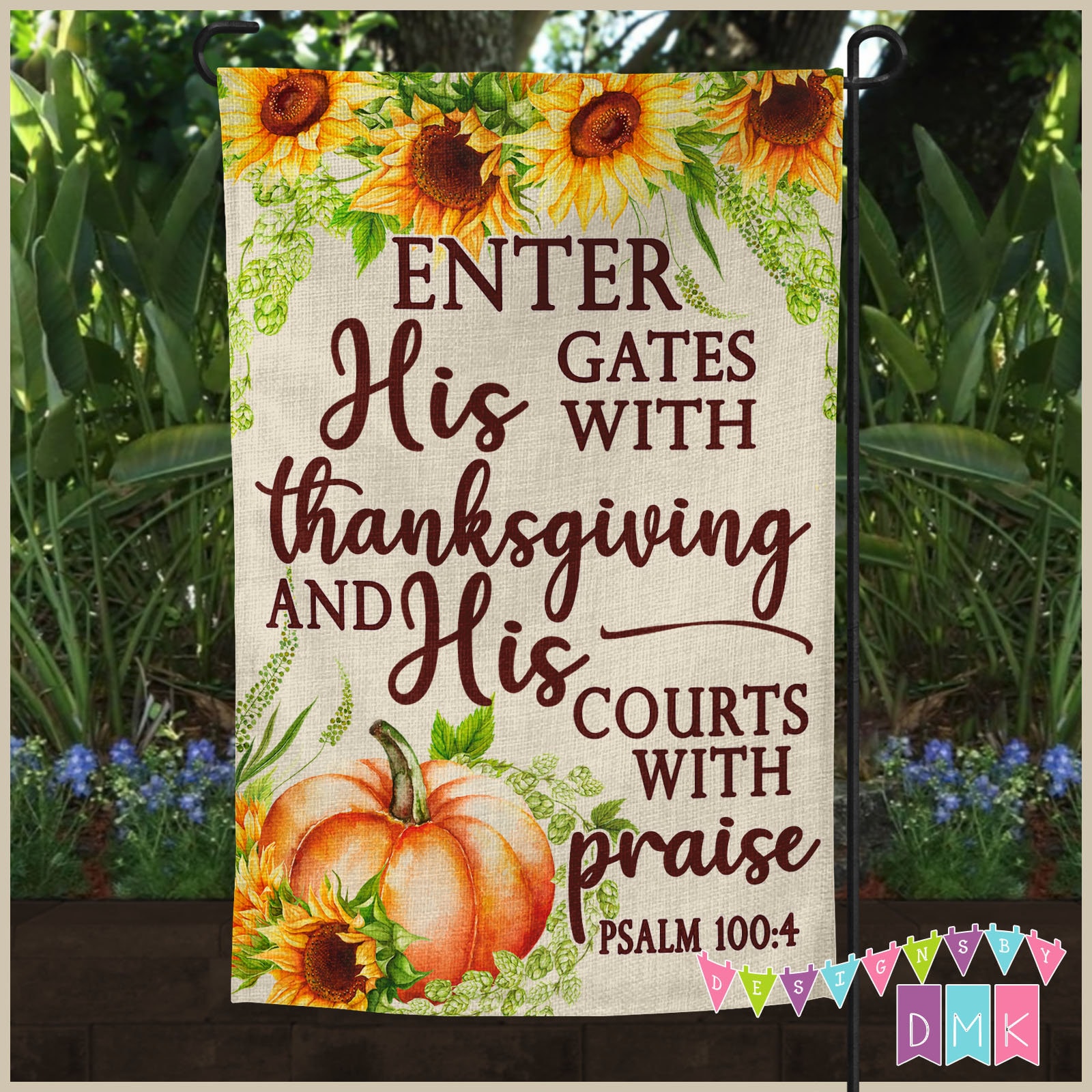 Enter His Gates With Thanksgiving Psalm 100:4 Pumpkins & | Etsy