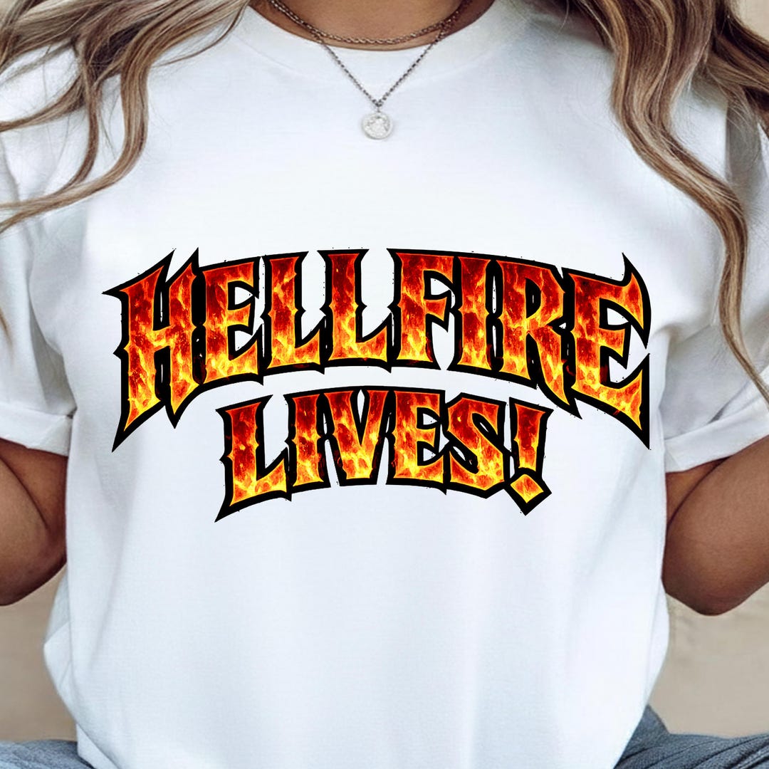 Hellfire Lives PNG SVG | Retro Rock Band Heavy Metal Typography ...