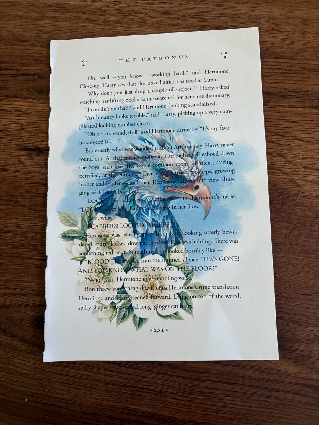 Harry Potter Book Page Art Blue Buckbeak Print Wall Decor - Etsy