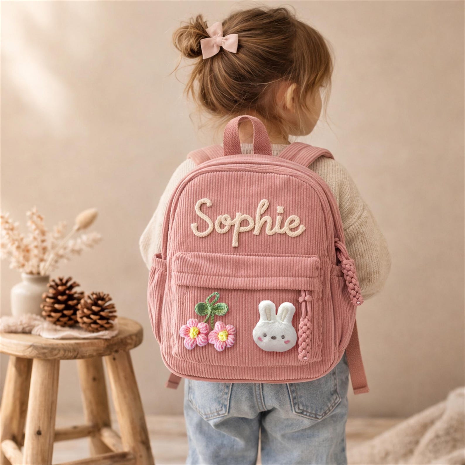 Personalized Toddler School Backpack, Custom Name Kids Bag, 2-5 Years ...
