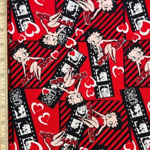 Novelty Cotton Fabric Betty Boop - Etsy