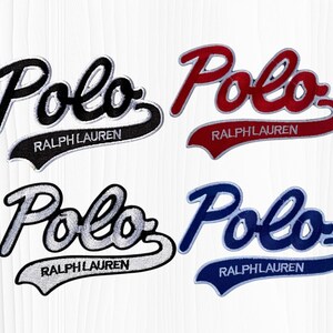 Polo Ralph Lauren Embroidered Word Patch – Pack of 4 (blue, Red, White ...