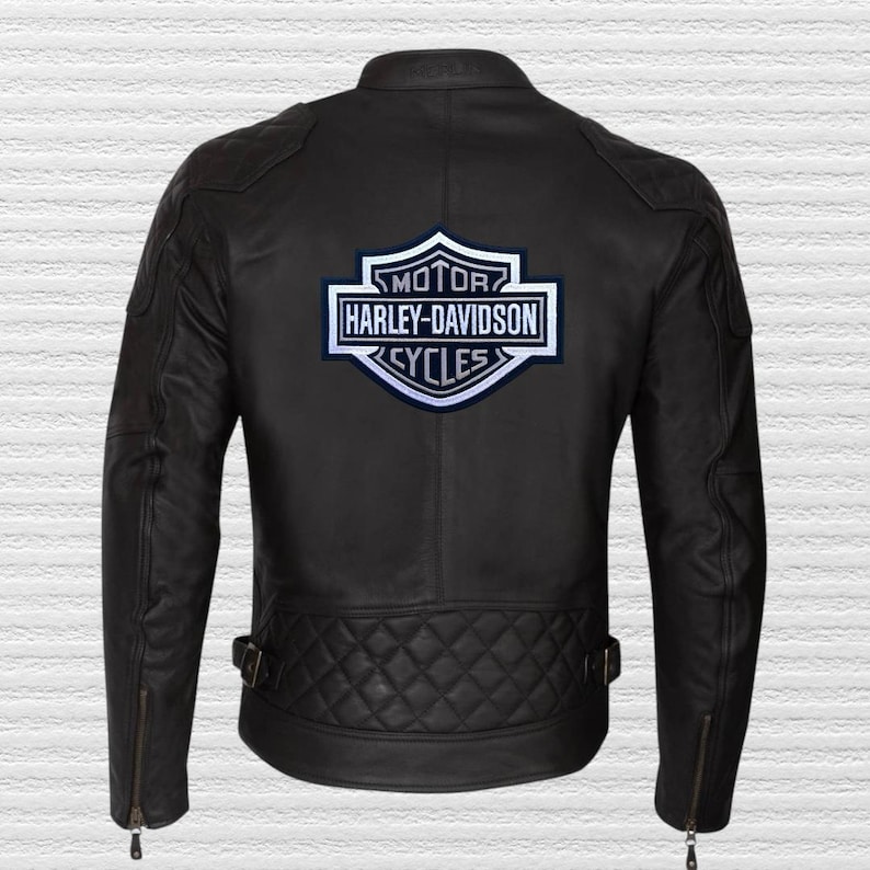 Harley-davidson Gray Bar & Shield Patch 9.25 Inch – Large Embroidered ...