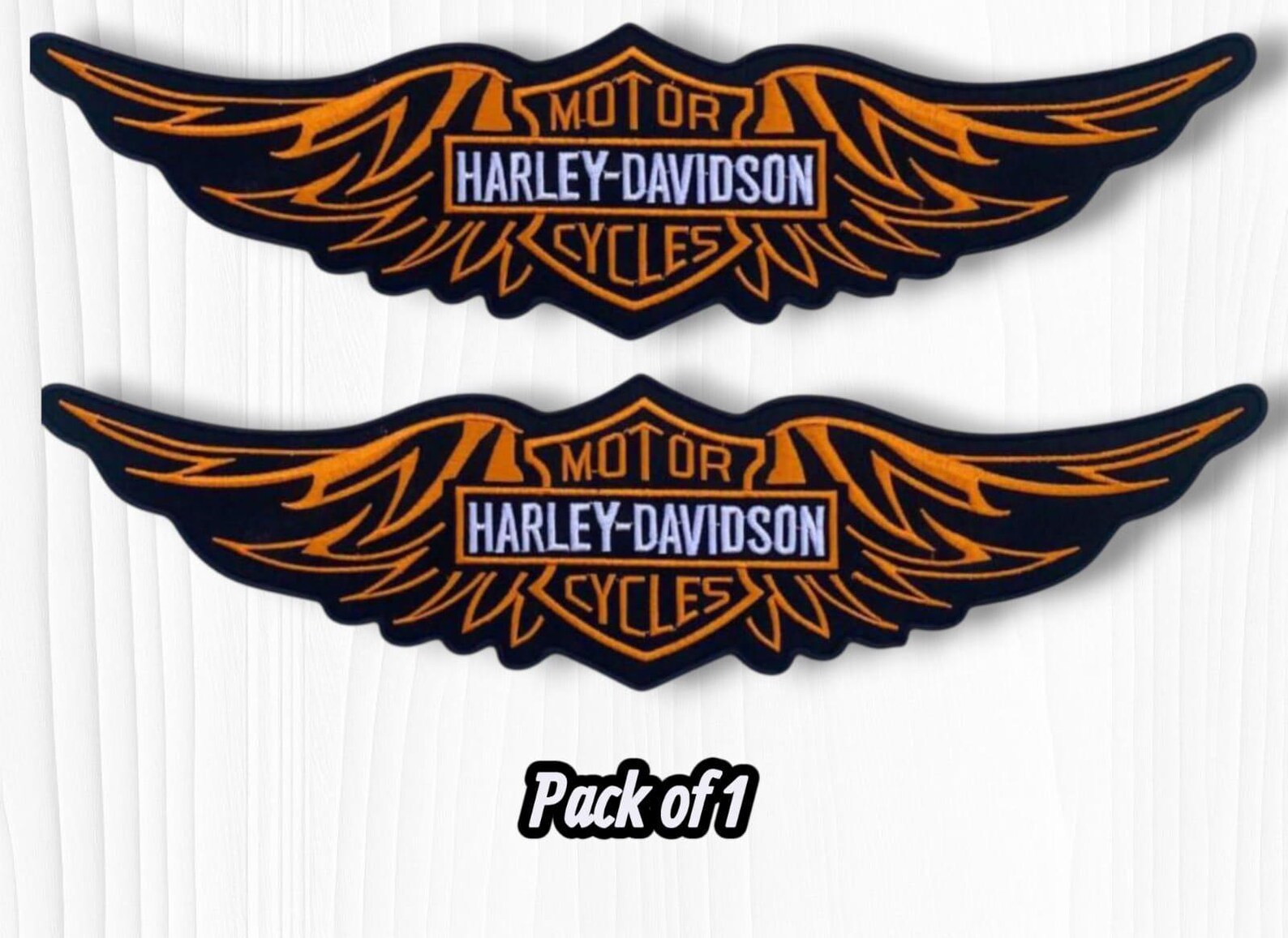 Harley Davidson Leopard Wing Patch 15 Inch Large – Orange HD Biker Back ...