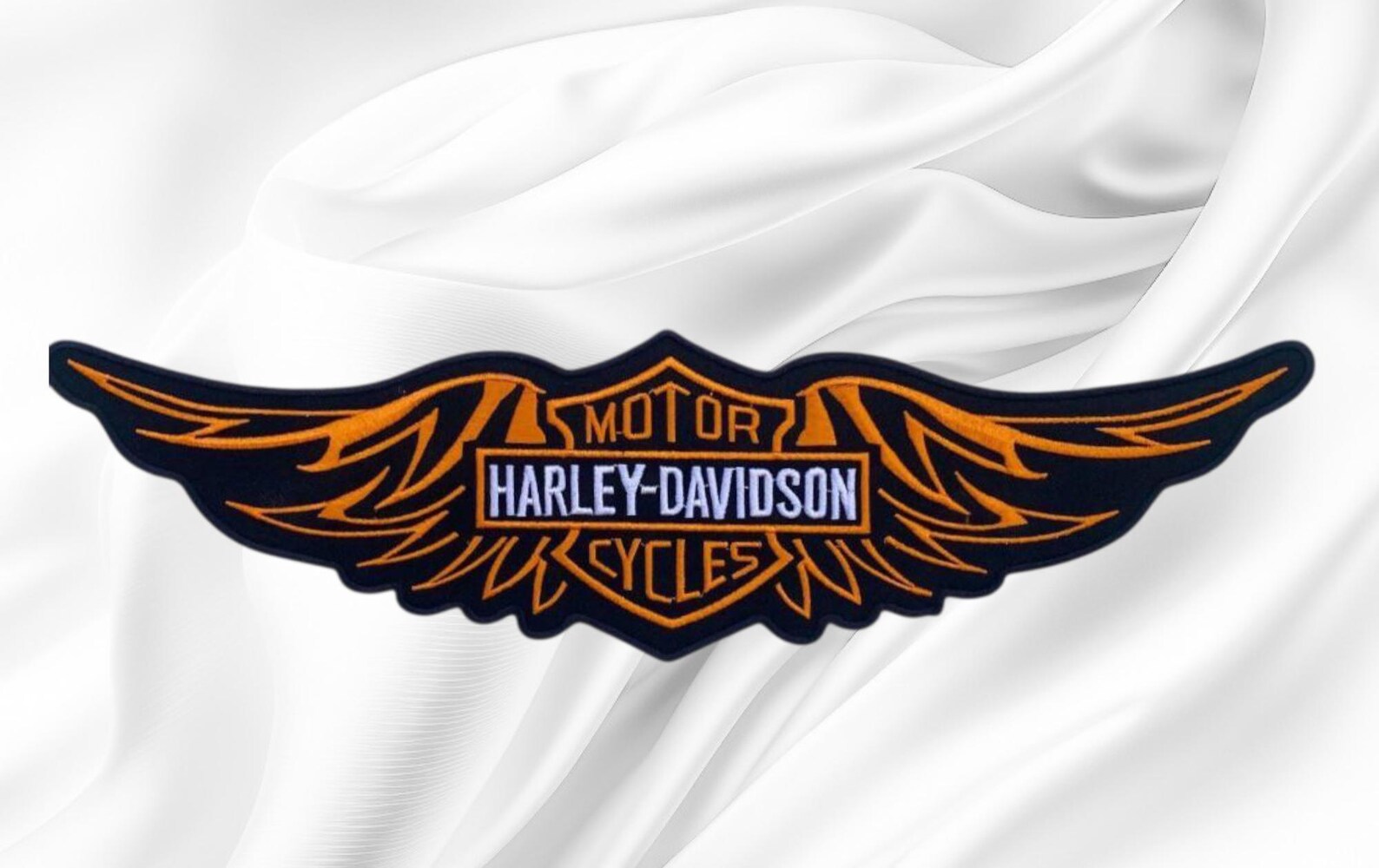 Harley Davidson Leopard Wing Patch 15 Inch Large – Orange HD Biker Back ...