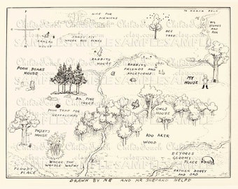 100 Aker Woods Map - Etsy
