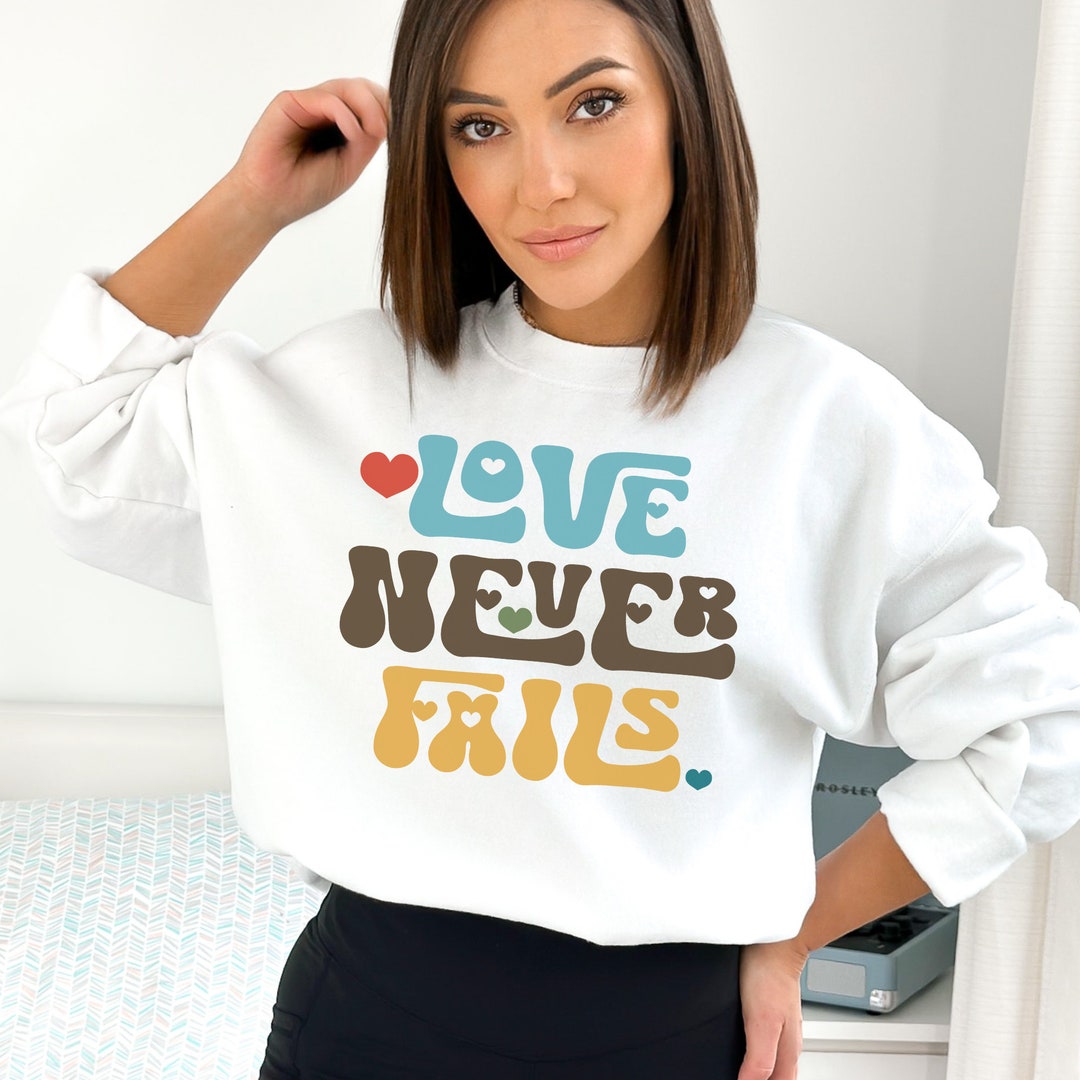 Love Never Fails SVG Download, Scripture Reference Svg, Retro Love Svg ...