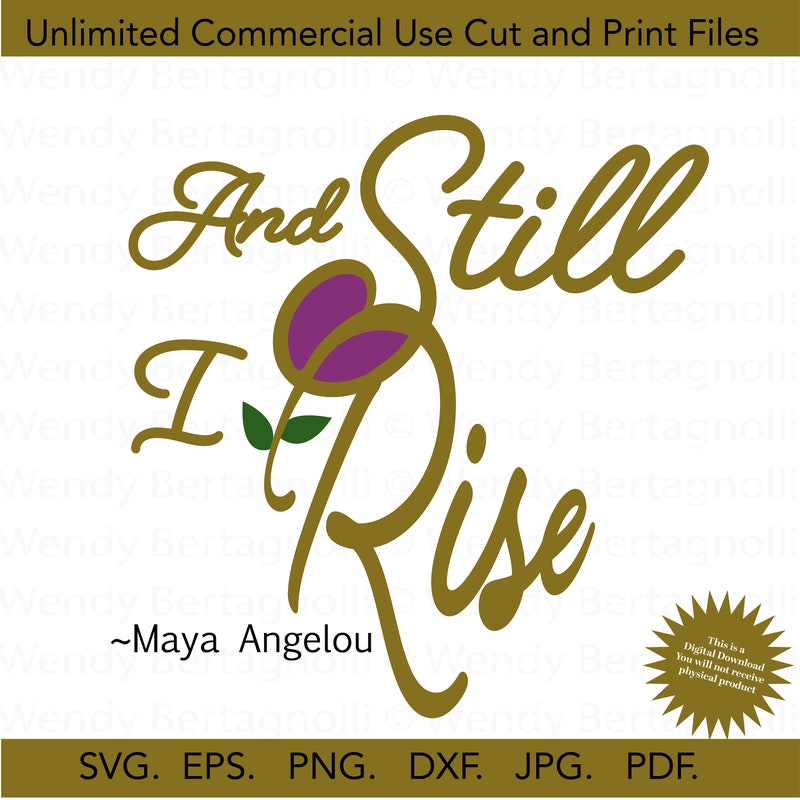 Still I Rise Svg - Etsy