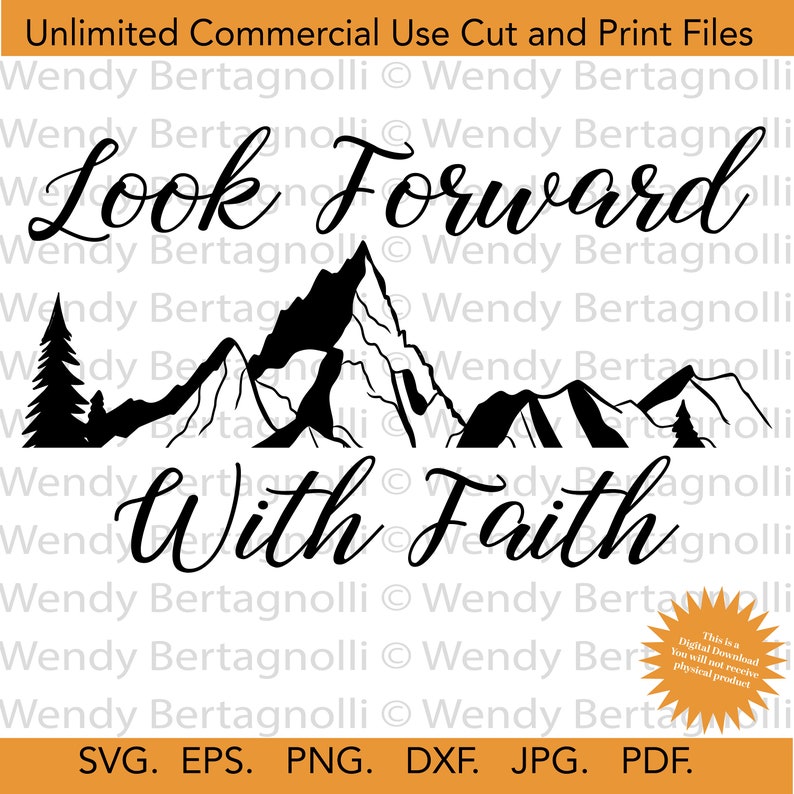 Christian SVG Jesus Religious Look Forward With Faith Gifts - Etsy