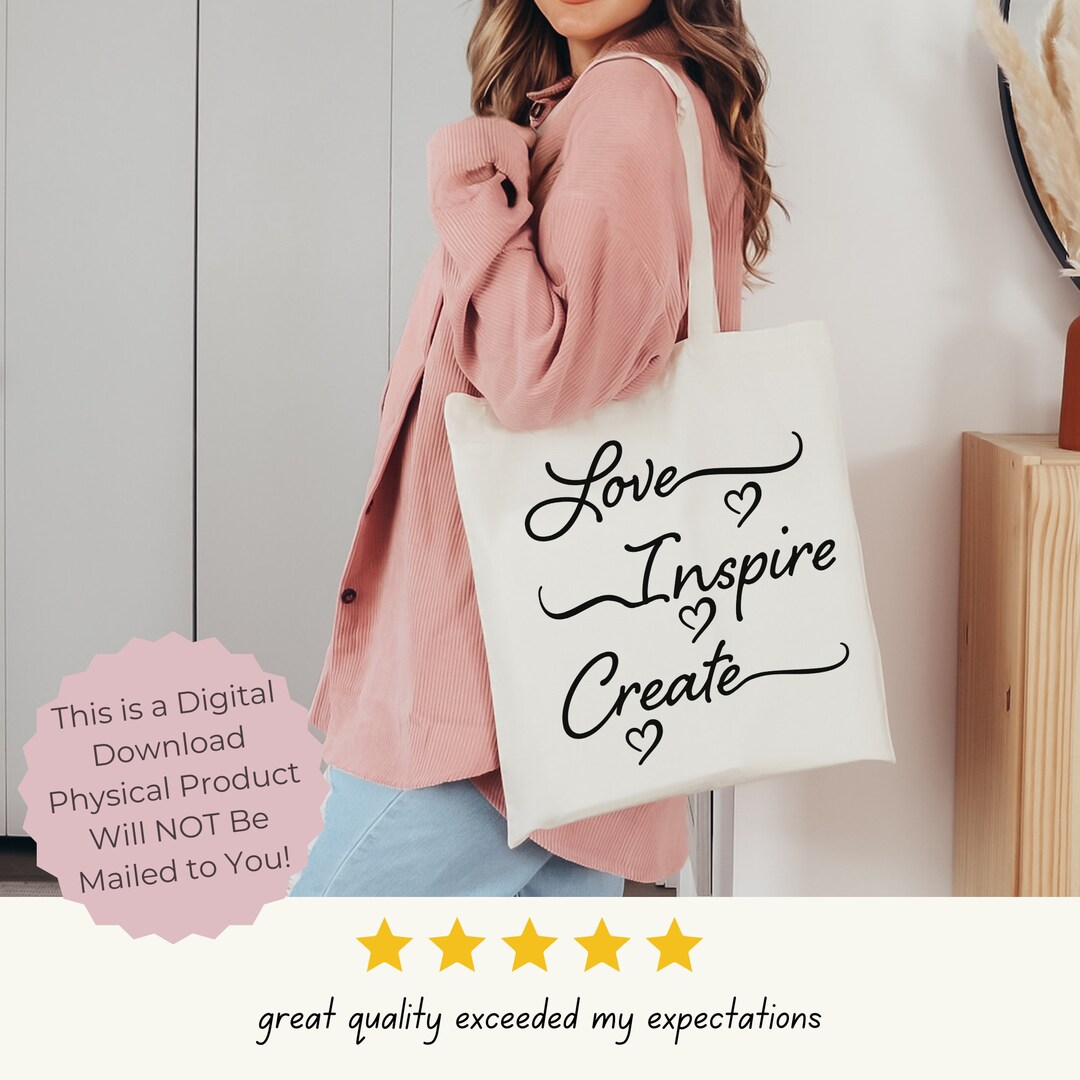 Love Inspire Create SVG Wall Art Png Cut Files for Cricut Heart ...