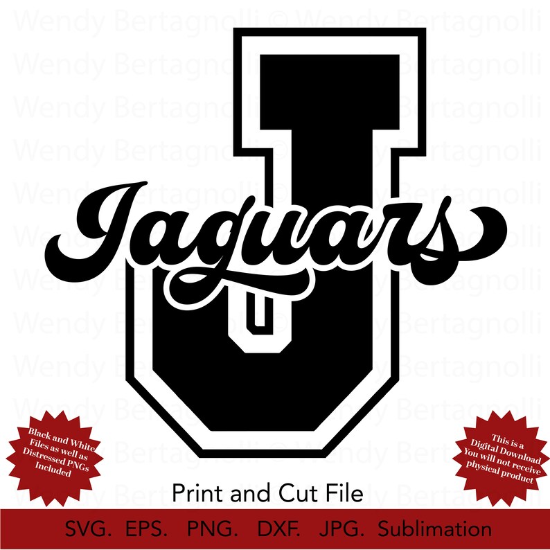 Jaguars SVG, Jaguars Png, Svg, Digital Files, Cricut, Retro Sports ...