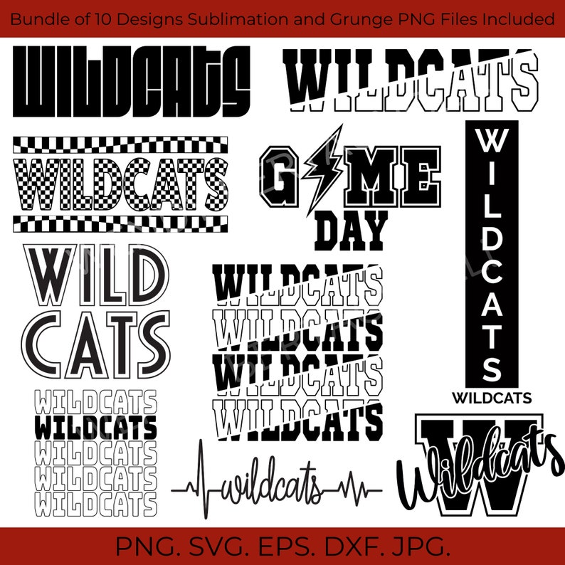 Wildcats PNG Bundle, Wildcats SVG, Sports Mom, Sports Dad, Instant ...