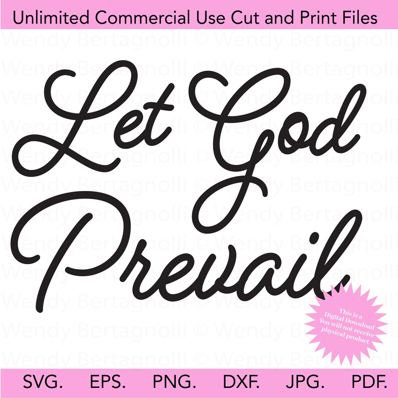 Let God Prevail Png, Jesus SVG, Cross SVG, Instant Download Svg, Png ...