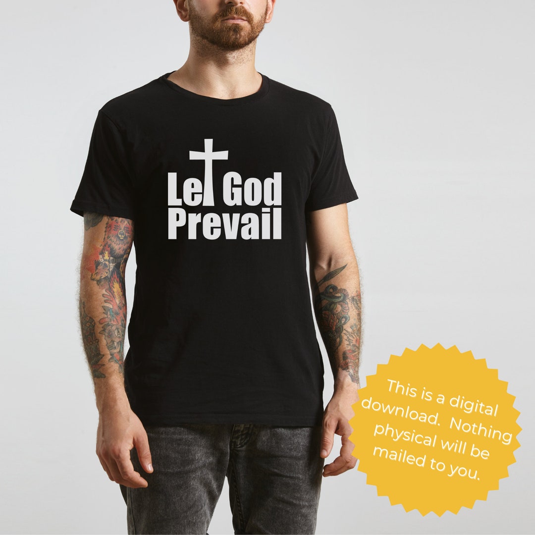 Jesus SVG, Cross SVG, Let God Prevail Png, Instant Download Svg, Png ...