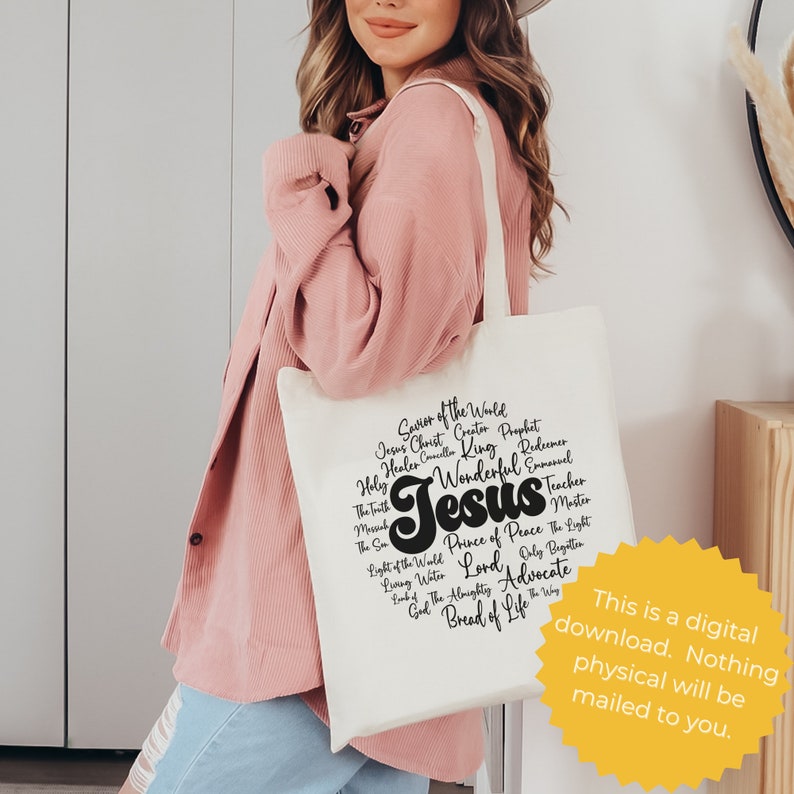 Names of Jesus Svg, Instant Download Svg, Silhouette, Cricut, Religious ...