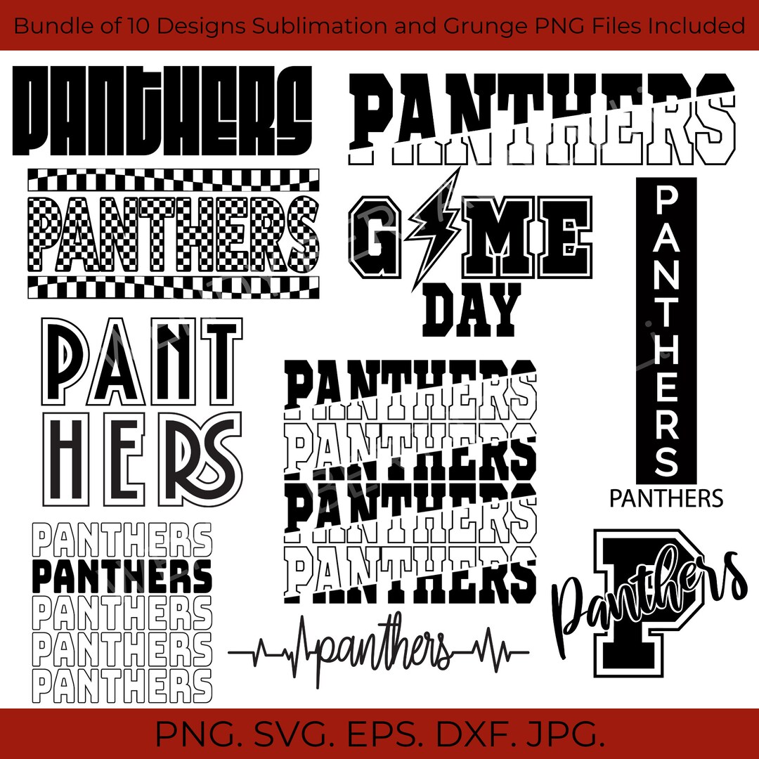 Trendy Panthers SVG Bundle Panther Nation Sports Mom Sports Dad Png ...