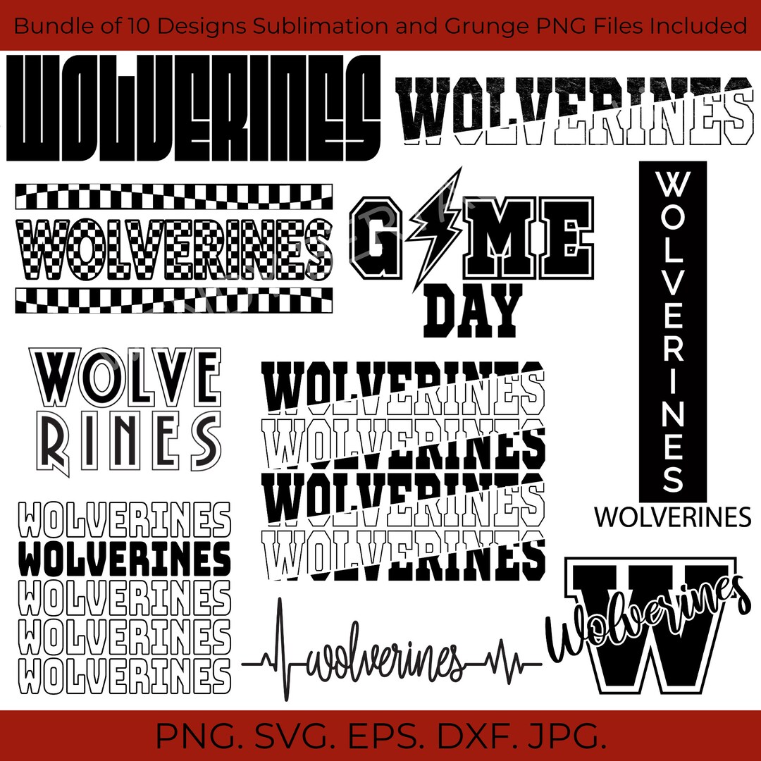 Trendy Wolverines SVG Bundle Wolverine Sports Mom Sports Dad Png ...