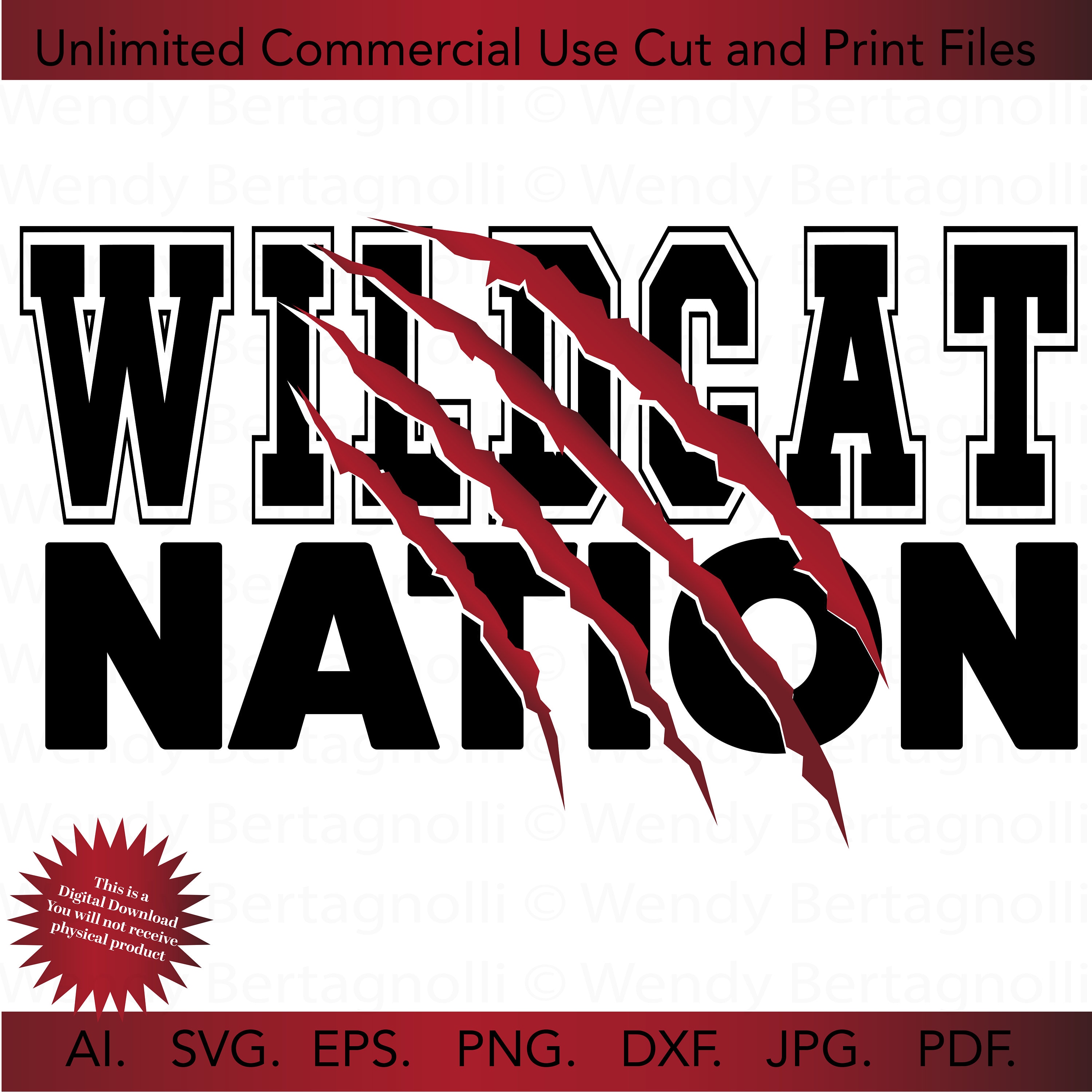 Wildcats SVG Wildcats Nation Svg Gift for Mom Gift for Dad - Etsy