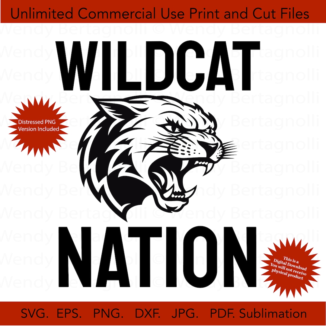 Wildcats SVG Wildcats Nation Png Png Svg Digital Files - Etsy