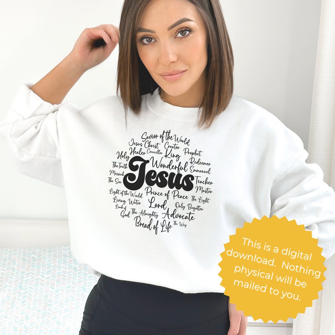 Names of Jesus Svg, Instant Download Svg, Silhouette, Cricut, Religious ...