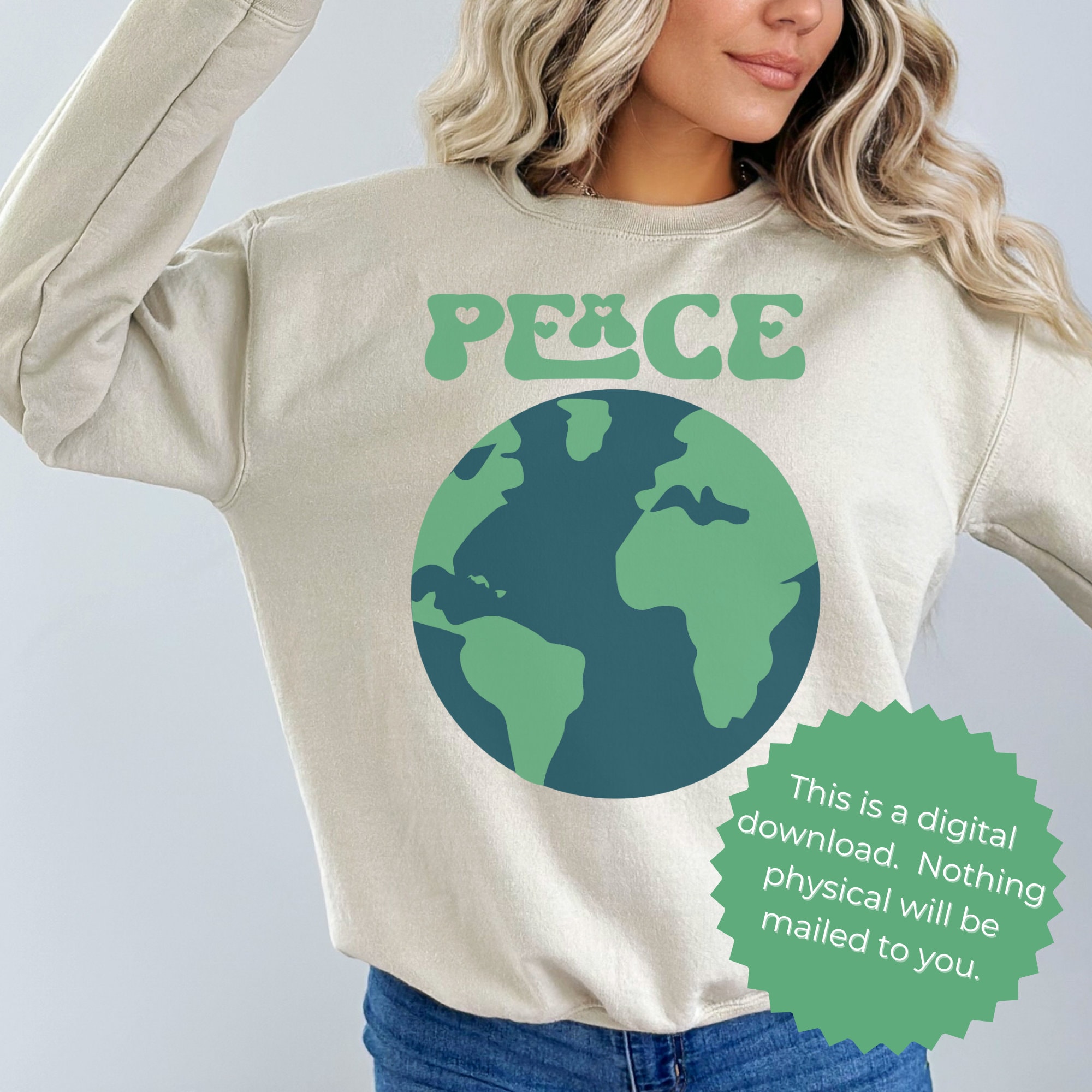World Peace SVG Super Simple Svg Cut File Earth Day Human - Etsy