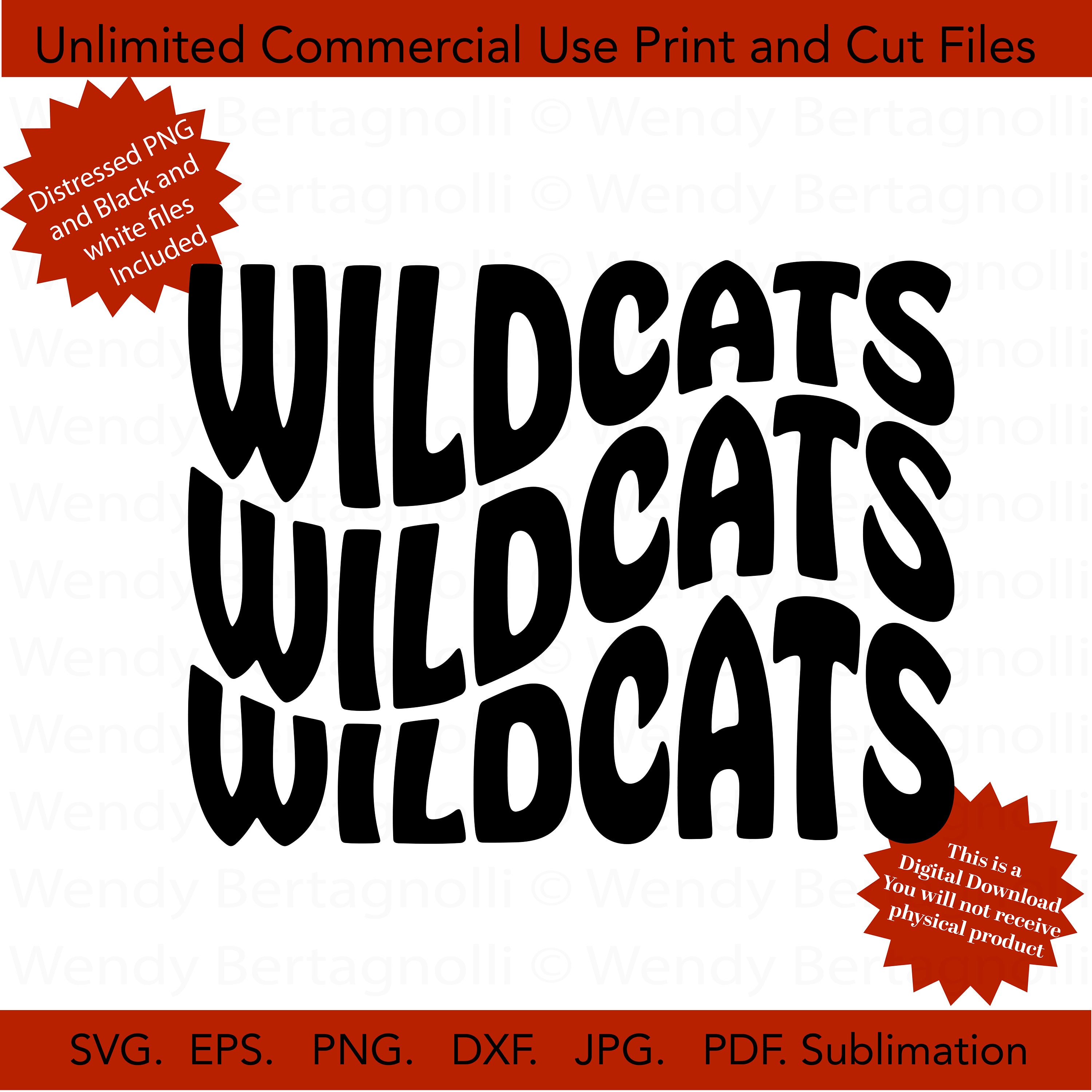 Wildcats SVG, Wildcats Png, Svg, Digital Files, Cricut, Retro Sports ...