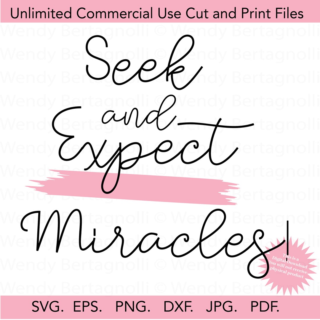 Christian Svg Scripture Phrase Svg Miracles Instant Download Leader ...