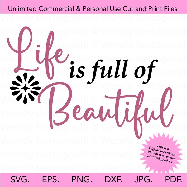 Life is Beautiful - Etsy