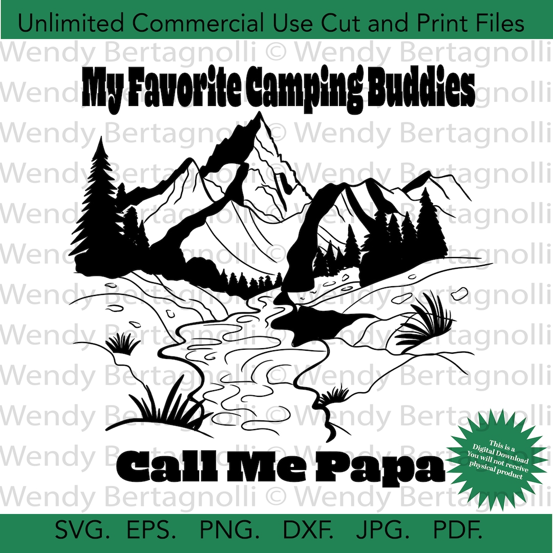 Camping Papa SVG Father's Day Svg Outdoors Dad's Day - Etsy