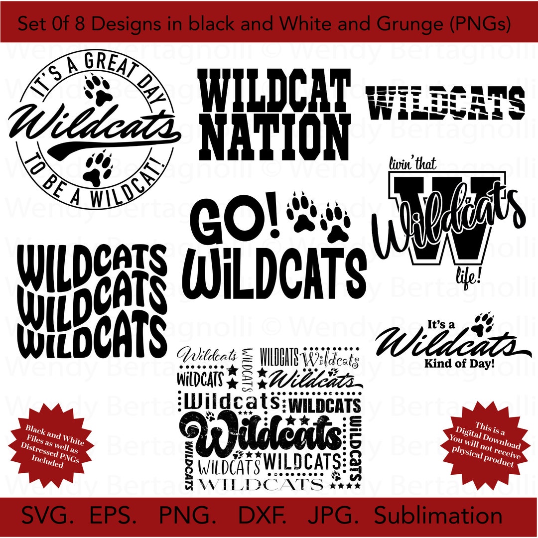 Wildcats PNG Bundle Wildcats SVG Sports Mom Sports Dad Instant Download ...