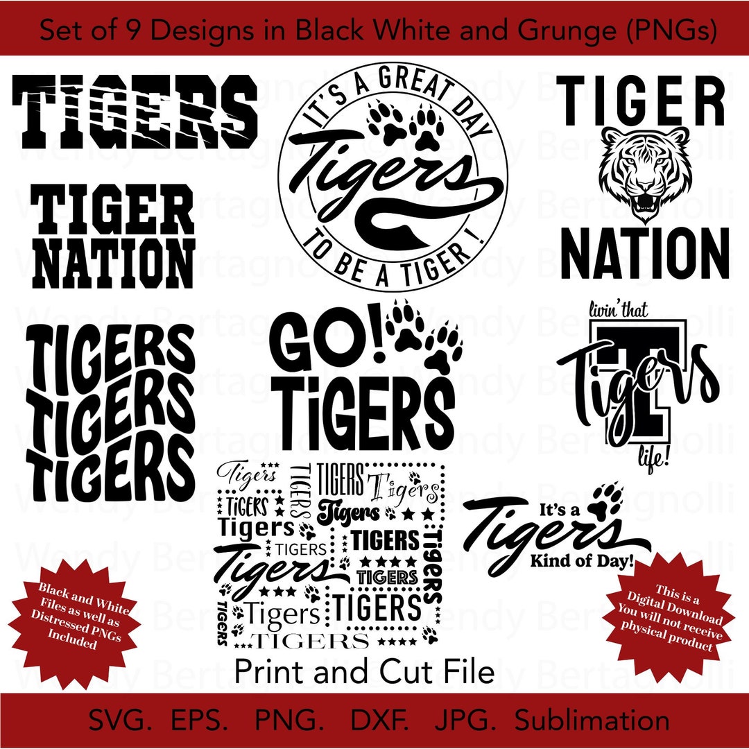 Tigers PNG Bundle, Tigers Nation SVG, Sports Mom, Sports Dad, Png, Svg ...