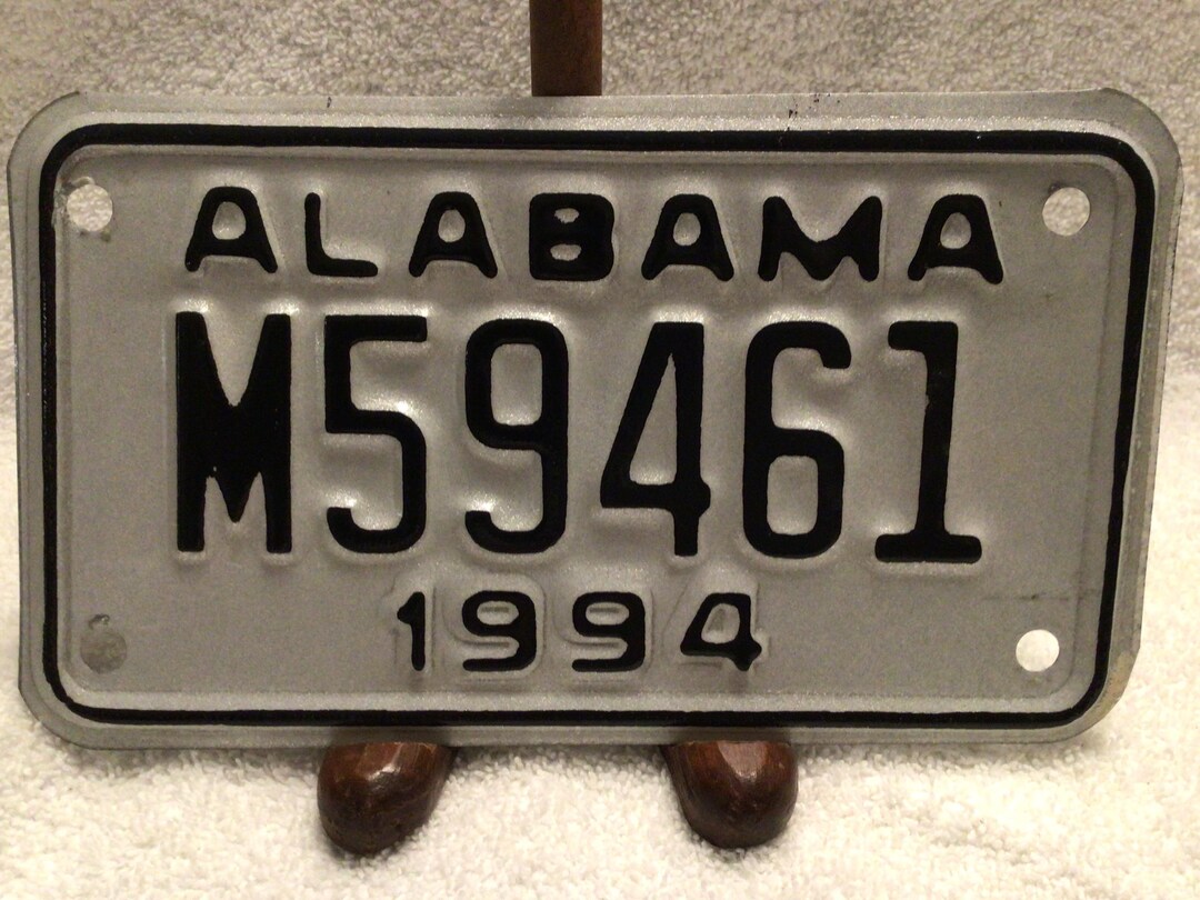 Vintage 1994 Alabama Motorcycle License Plate M59461 - Etsy