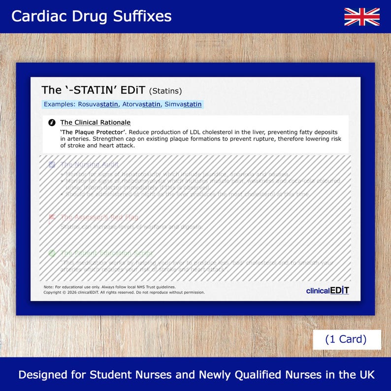 Cardiac Drug Suffixes -STATIN - Etsy