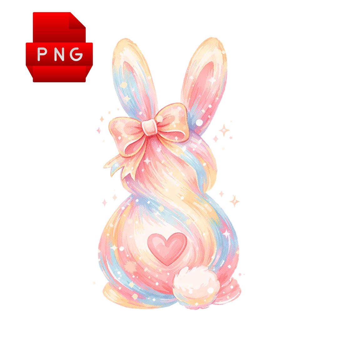 Pastel Watercolor Easter Bunny PNG – Cute Spring Clipart - Etsy