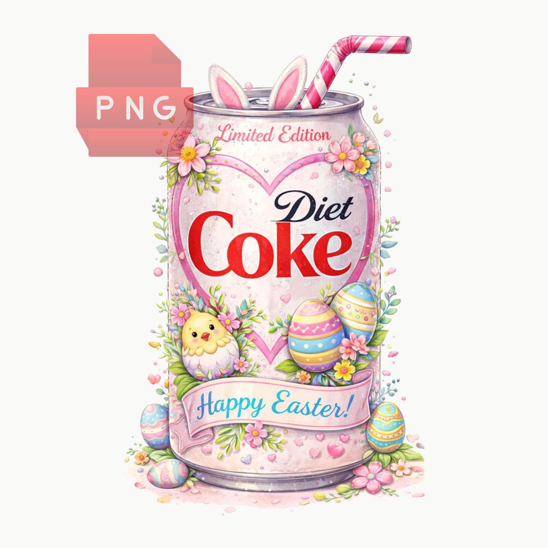 Easter Diet Coke Trendy Design, Commercial Use SVG and PNG - Etsy