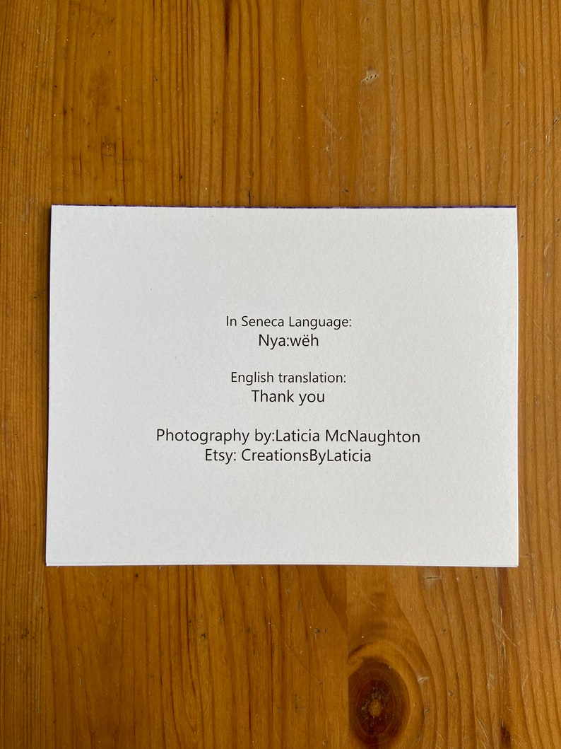 Thank You//seneca Purple Fabric Note SINGLE Card - Etsy