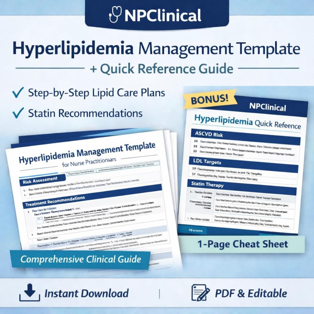 Hyperlipidemia Management Template for Nurse Practitioners ...