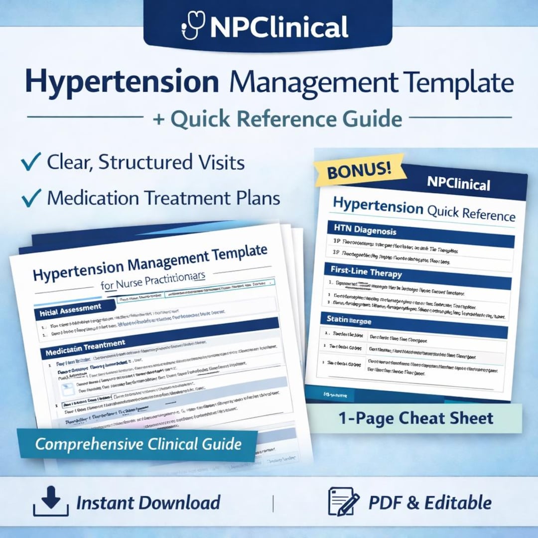 Hypertension Management Template for Nurse Practitioners | Blood ...